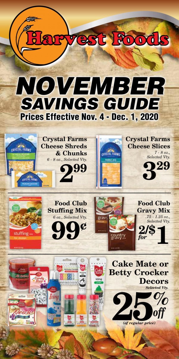 Monthly Savings Guide | Harvest Foods